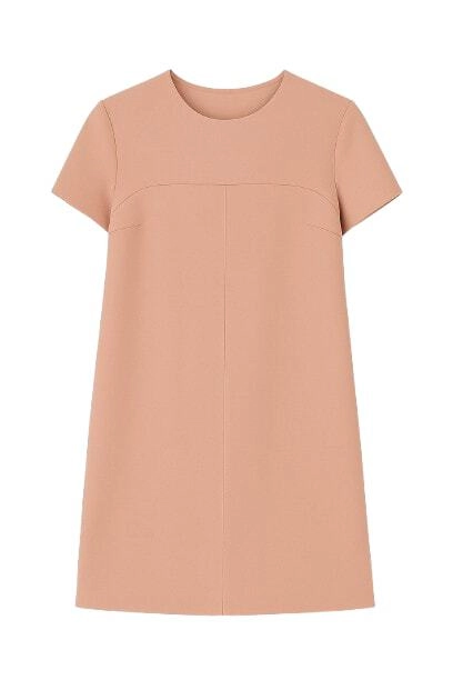 CONQUISTA Sack Dress In Crepe Fabric - Orange