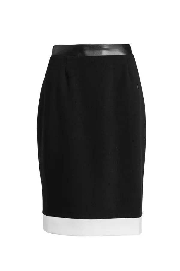 CONQUISTA Midi Pencil Skirt - Black
