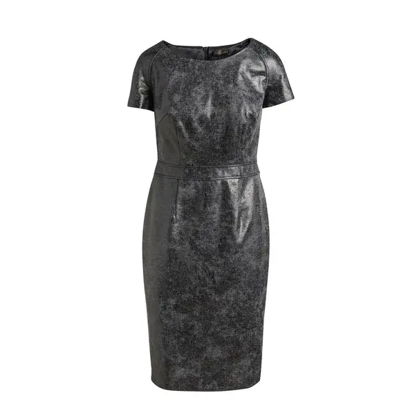 CONQUISTA Leather Effect Fitted Dress