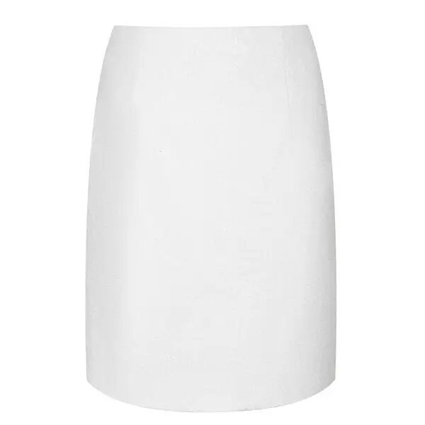 CONQUISTA Ecru Wool Coat Fabric Mini Skirt - Beige