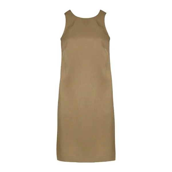 CONQUISTA Jacquard Tencel Dress - Gold