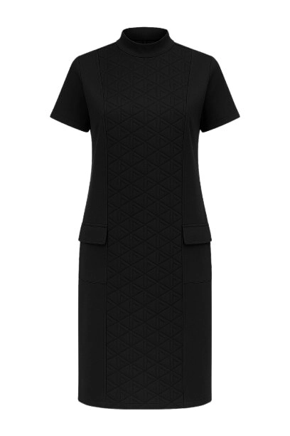 CONQUISTA Straight Turtle Neck Dress