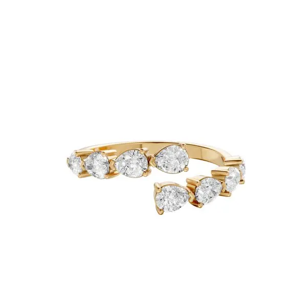 AYA FINE JEWELRY Pear-cut Lab Diamond Open Wrap Ring - Yellow