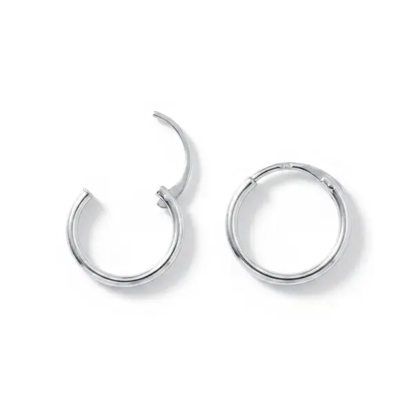 SPERO LONDON Sterling Essential Hoop Earrings 10mm - Silver