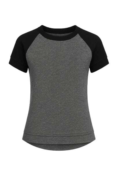 CONQUISTA Short Sleeve Top With Rounded Hem