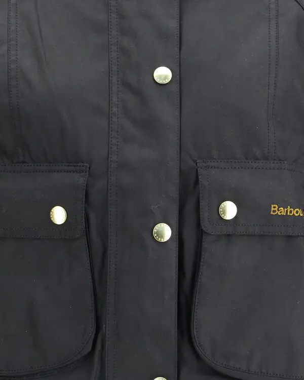 Barbour Beadnell Waxed Cropped Jacket - Black