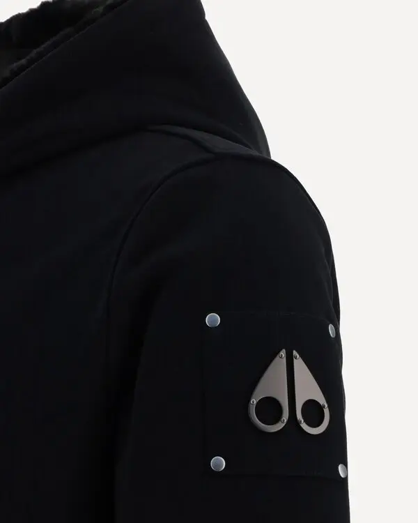 Moose Knuckles Cotton Bunny Hoodie - Black