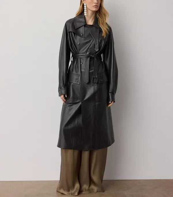 Ralph Lauren Lambskin Bailey Trench Coat