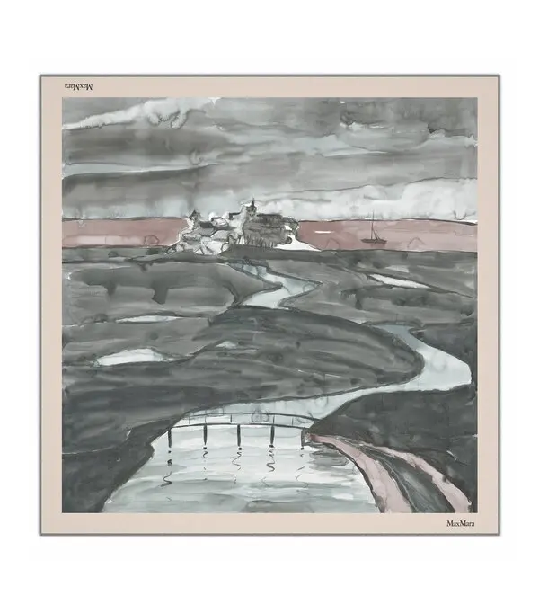 Max Mara Silk Printed Square Scarf