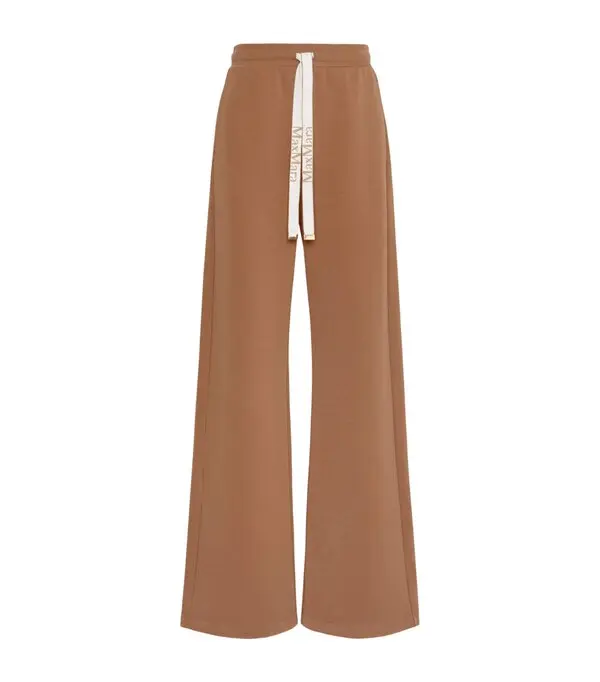 Max Mara Jersey Wide-leg Sweatpants - Beige