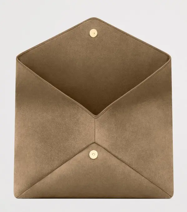 Saint Laurent Large Envelope Cassandre Pouch - Grey