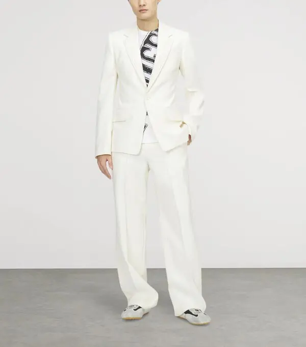 Alexander McQueen Wool Wide-leg Trousers