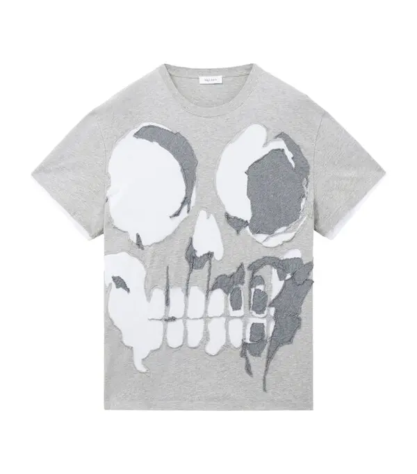 Alexander McQueen Skull Distressed T-shirt