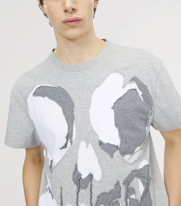 Alexander McQueen Skull Distressed T-shirt