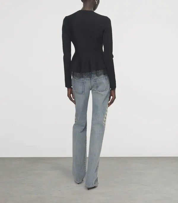 Alexander McQueen Lace-trim Cardigan