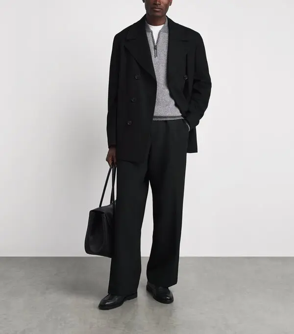 Canali Wool-cashmere Pea Coat