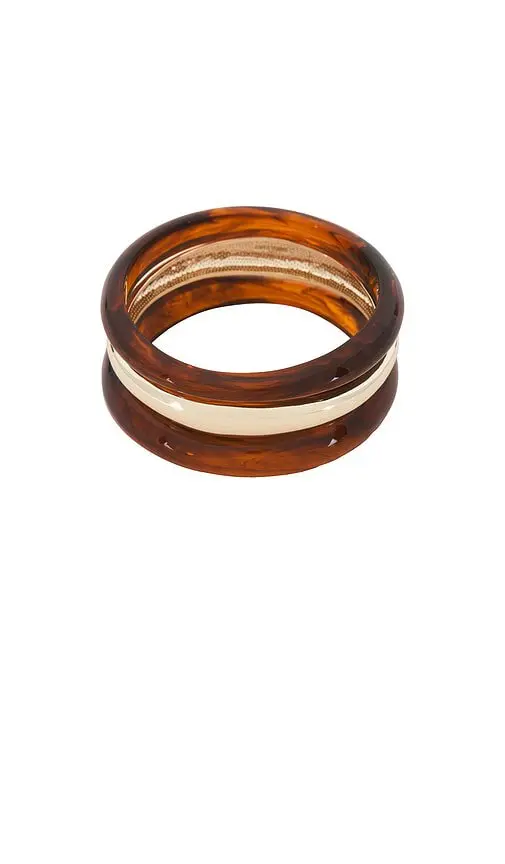 Baublebar Raven Resin Bangle Set In Metallic