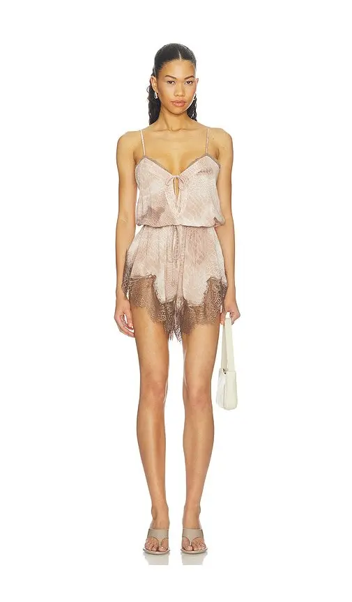 AFRM Buckley Dress In Brown - Dune Snake