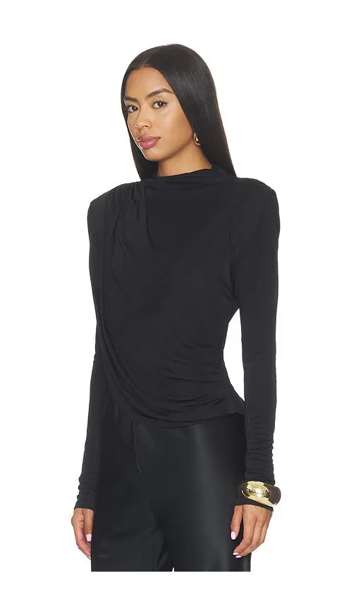 Misha Collection The Draped Sheen Jersey Top