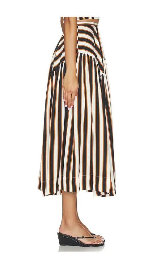 Amanda Uprichard Spencer Midi Skirt In Multi