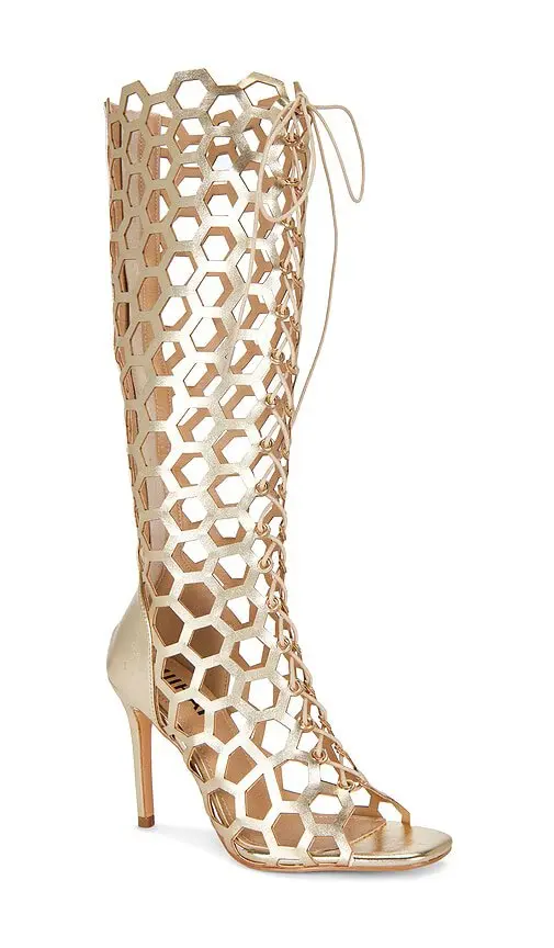 NIIHAI Honeycomb Lace Up Stiletto Heel