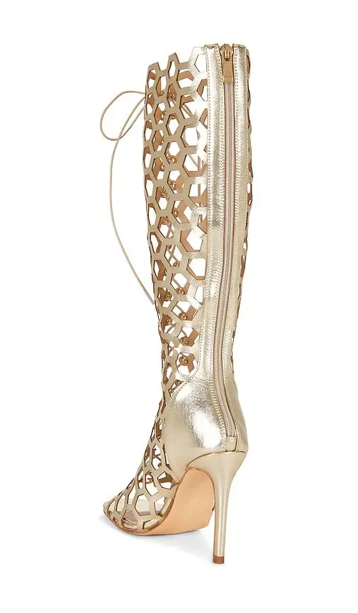 NIIHAI Honeycomb Lace Up Stiletto Heel