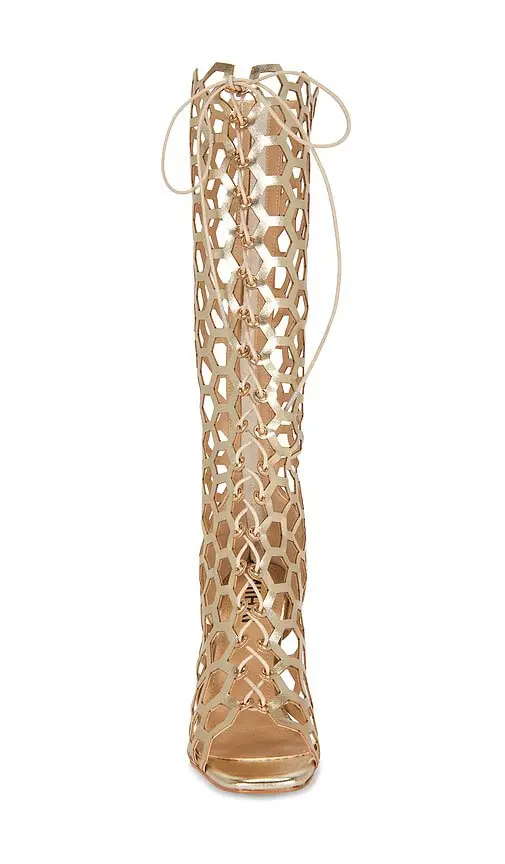 NIIHAI Honeycomb Lace Up Stiletto Heel