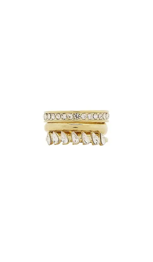 Baublebar Greta Waterproof Ring Set In Metallic - Gold