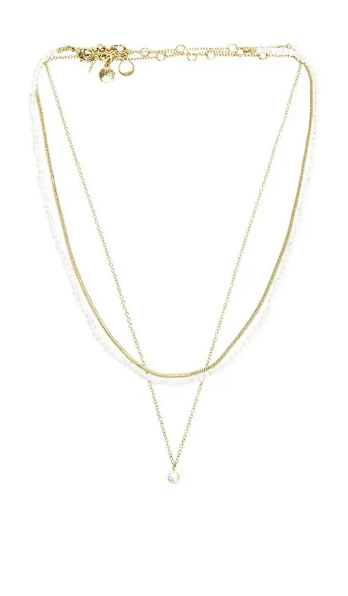 Baublebar Rue Waterproof Necklace Set In Metallic - Gold