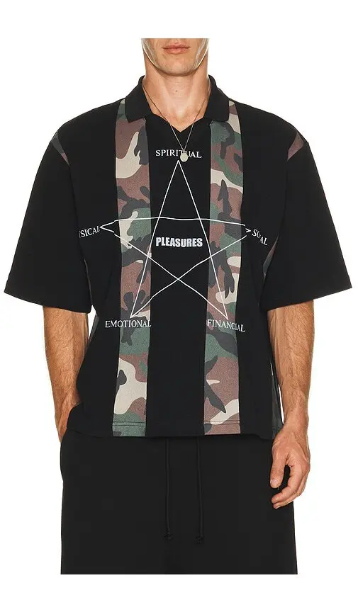 PLEASURES Social Rugby Polo - Black