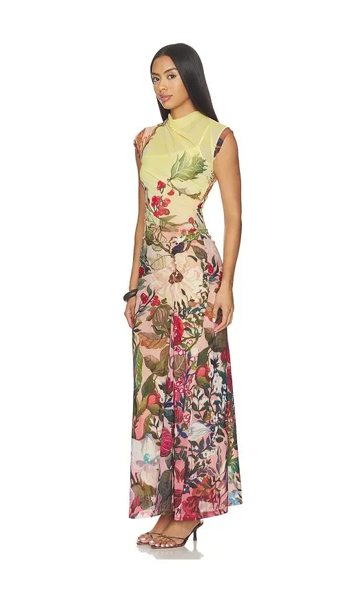 LA FUORI Botanical Symphony Maxi Dress