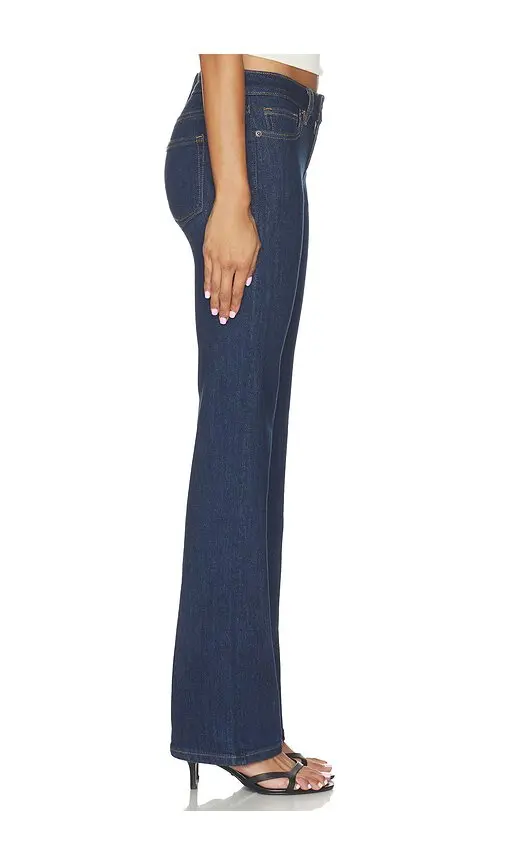 Good American Low Boot Jeans In Denim-dark