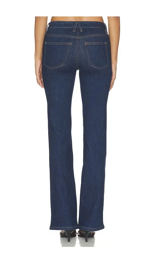 Good American Low Boot Jeans In Denim-dark
