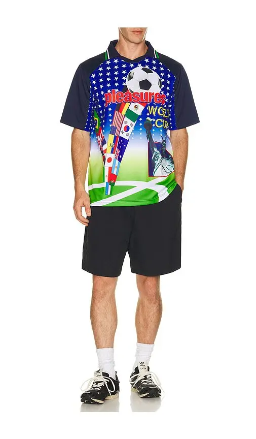 PLEASURES Flags Jersey In Blue