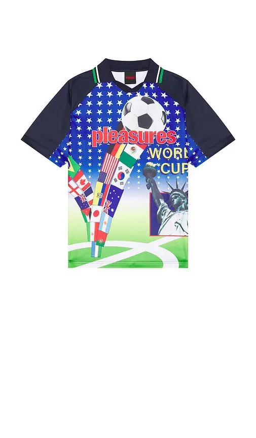 PLEASURES Flags Jersey In Blue