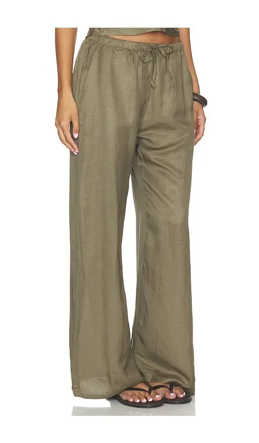 LESET Daniel Drawstring Pocket Pant In Taupe