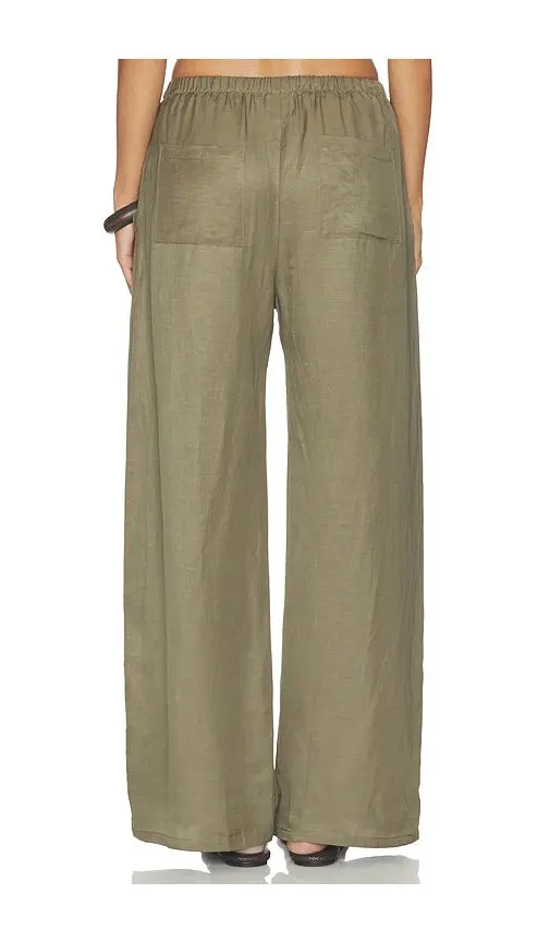 LESET Daniel Drawstring Pocket Pant In Taupe