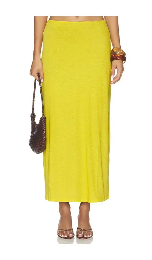 LESET Milo Midi Skirt In Brown