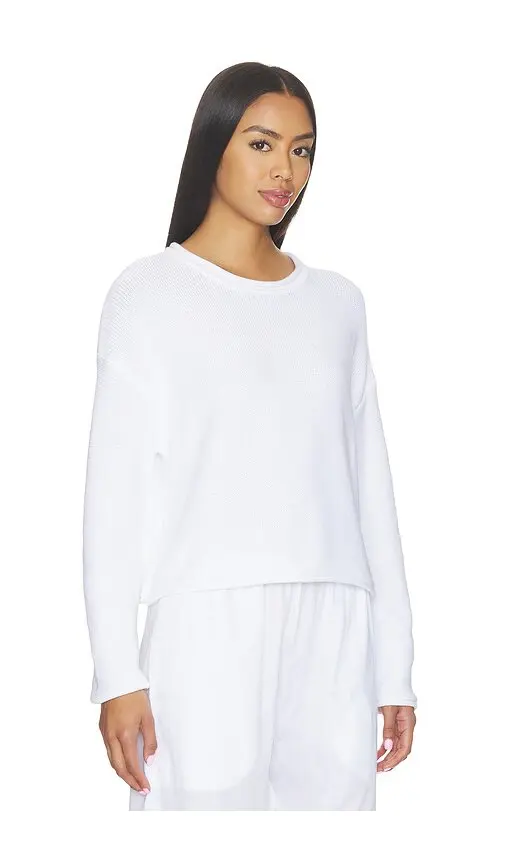 LESET Mae Crewneck In White