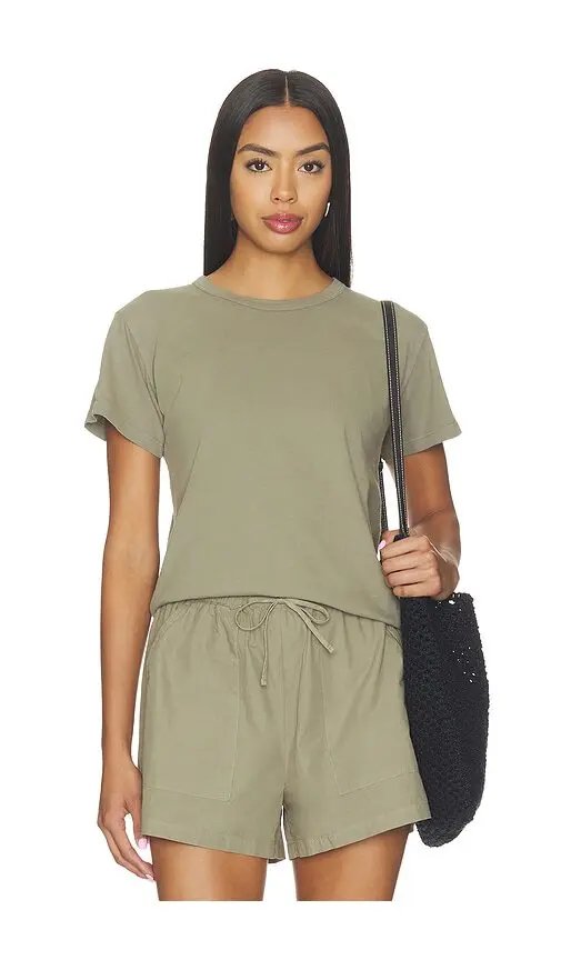 LESET The Margo Tee In Taupe