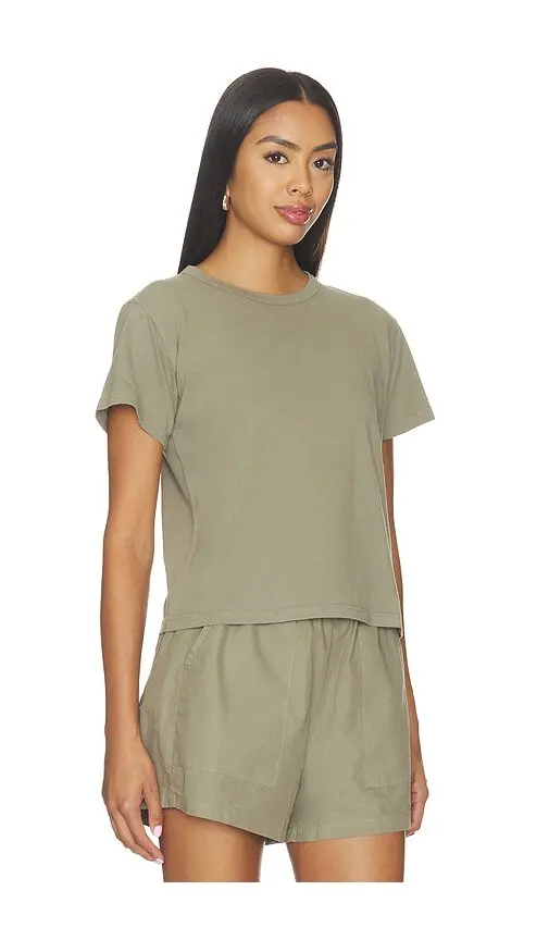 LESET The Margo Tee In Taupe