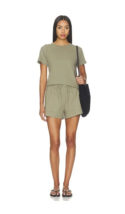 LESET The Margo Tee In Taupe