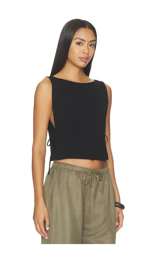 LESET Boatneck Tie Top