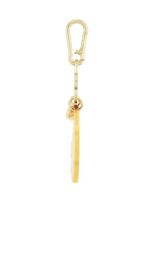 SOLAR ECLIPSE Hand-painted Banana Bag Charm + Keychain In Yellow