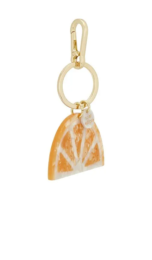 SOLAR ECLIPSE Hand-painted Citrus Slice Bag Charm + Keychain