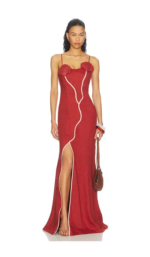 Azulu Antonia Maxi Dress - Sunset Orange
