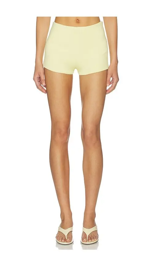 DEME BY GABRIELLA The Saki Shorts In Yellow - Lemon Yellow