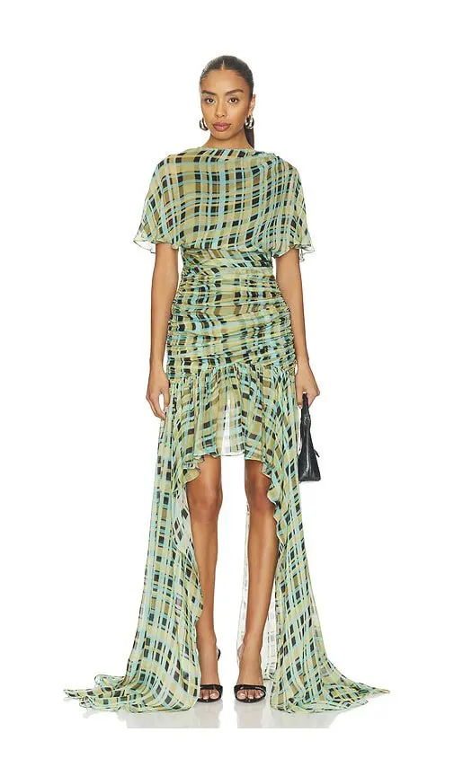 DEME BY GABRIELLA The Bluebell Dress In Baby Blue,yellow - Multi
