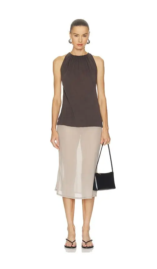 GEEL Perla Top In Charcoal