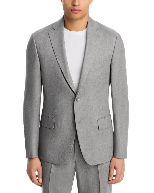Vince Delave Linen Slim Fit Suit Jacket With Notched Lapels
